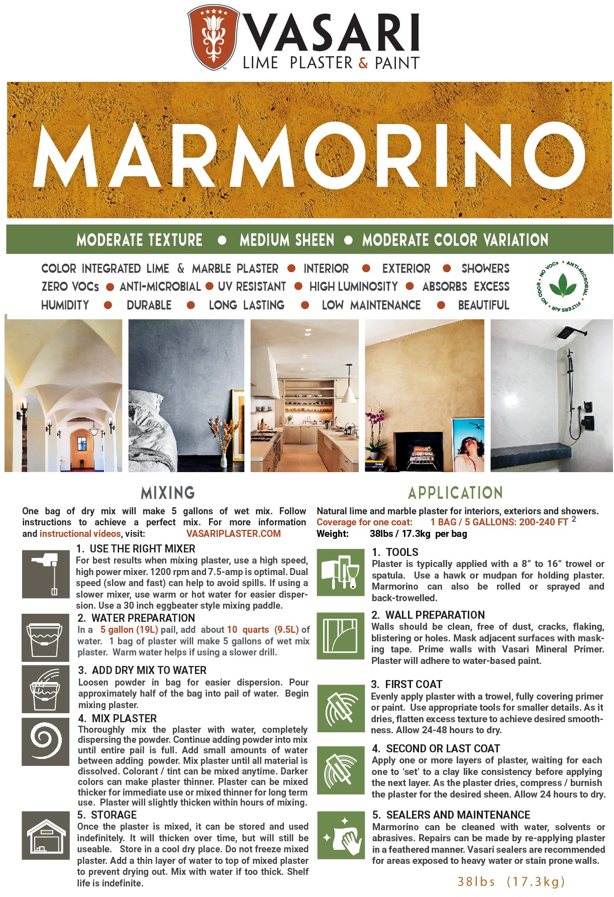 MARMORINO - DRY MIX | Vasari Lime Plaster & Paint